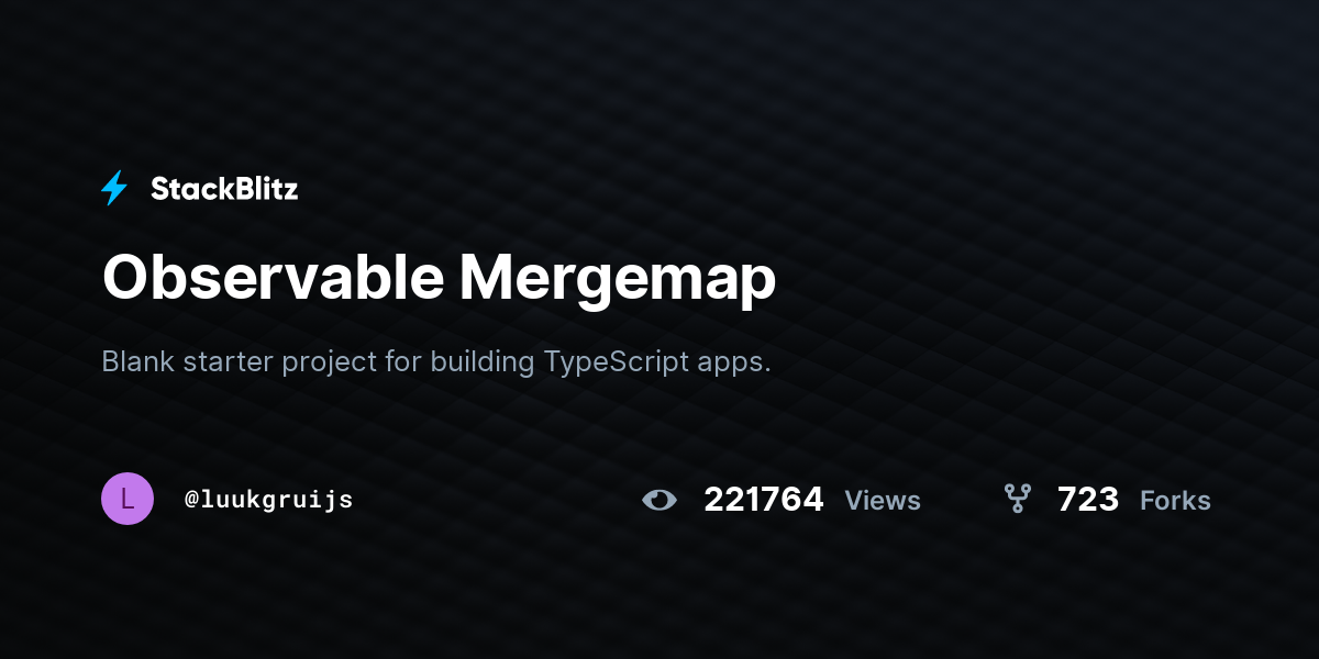 Observable Mergemap - StackBlitz