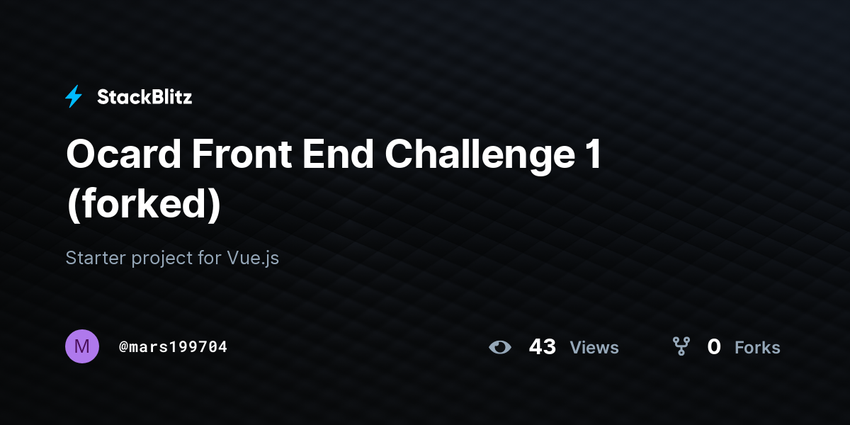 Ocard Front End Challenge 1 (forked) - StackBlitz Ocard Front End Challenge 1 (forked) - StackBlitz