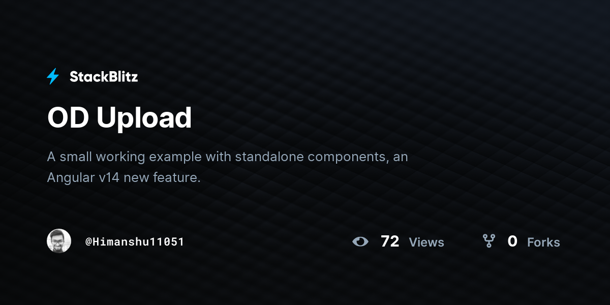 Od Upload Stackblitz