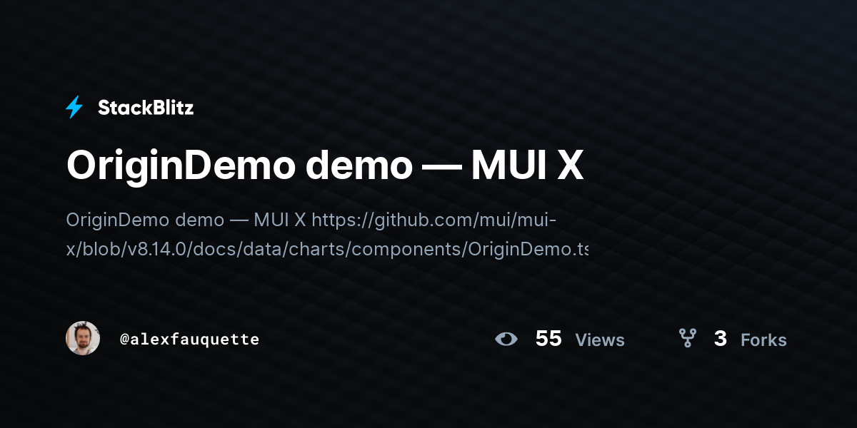 OriginDemo demo — MUI X - StackBlitz
