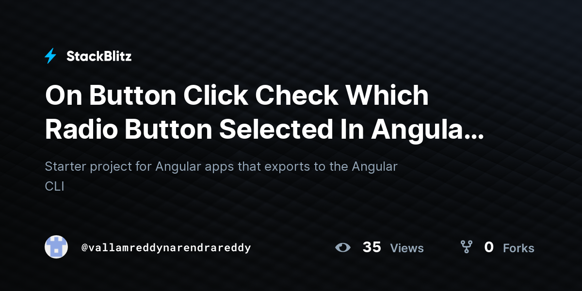 On Button Click Check Which Radio Button Selected In Angular 4 Forked