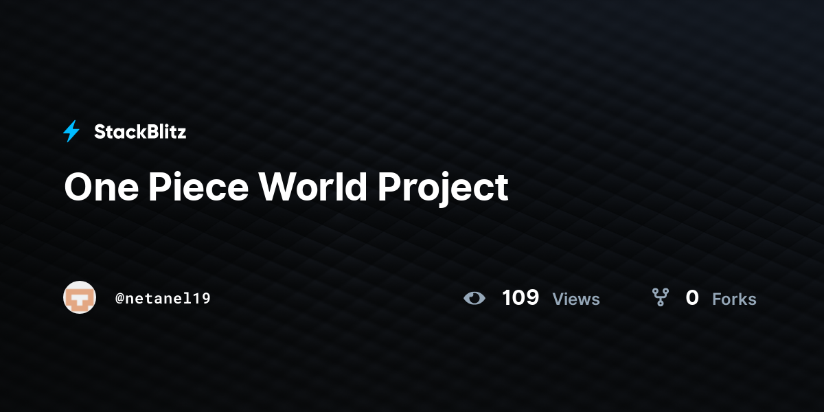 One Piece World Project - StackBlitz