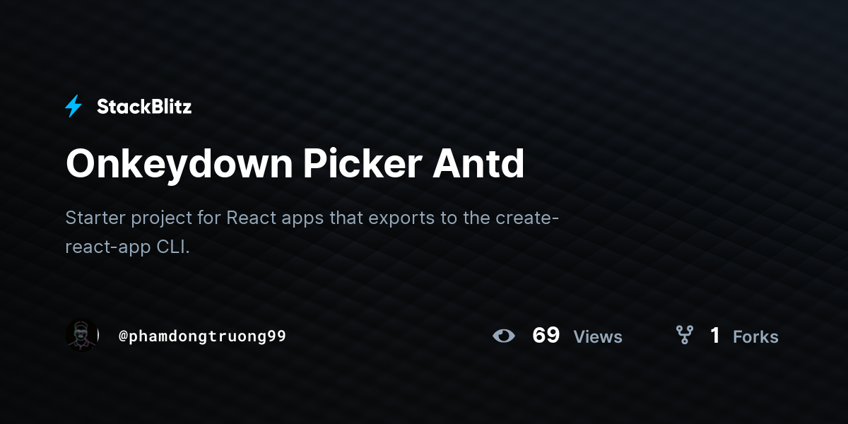Onkeydown Picker Antd - StackBlitz Onkeydown Picker Antd - StackBlitz