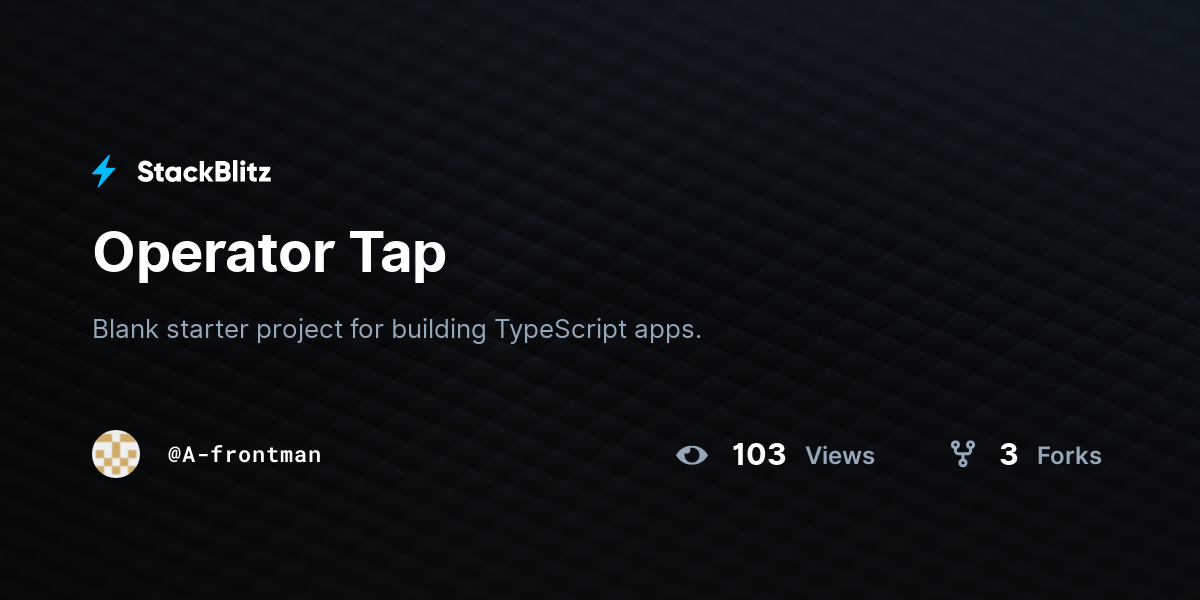 Operator Tap - StackBlitz