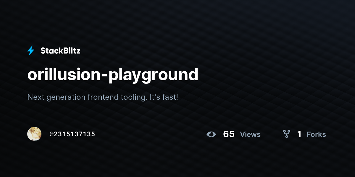 orillusion-playground - StackBlitz