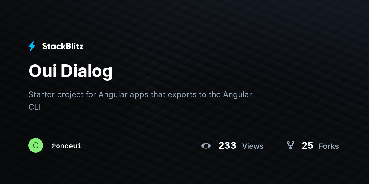 Oui Dialog - StackBlitz