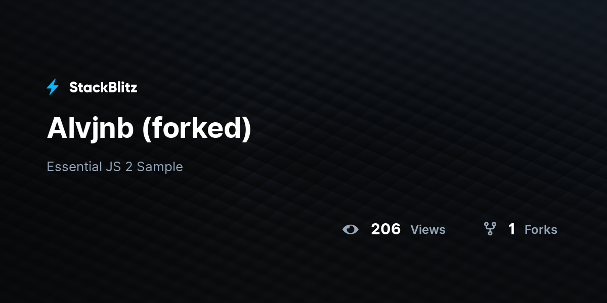 Alvjnb Forked Stackblitz