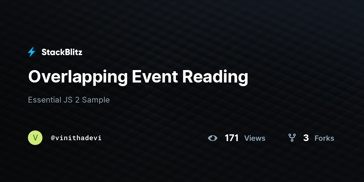 Overlapping Event Reading - StackBlitz