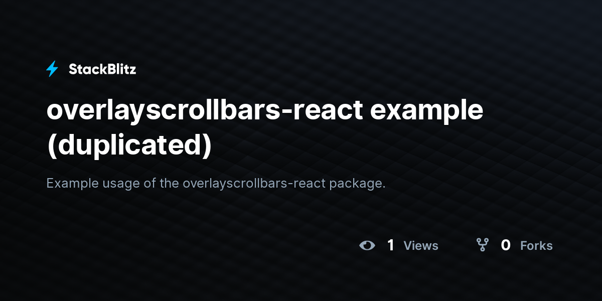 overlayscrollbars-react example (duplicated) - StackBlitz
