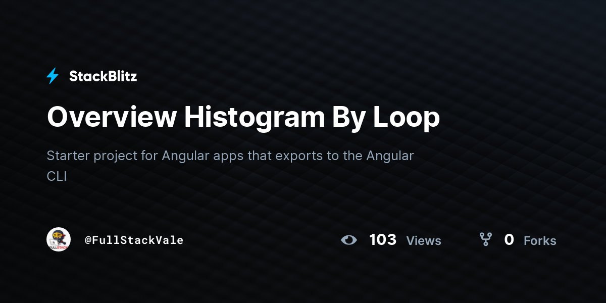 Overview Histogram By Loop - StackBlitz