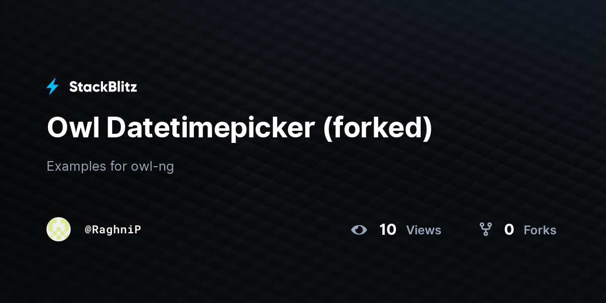 Owl Datetimepicker (forked) - StackBlitz