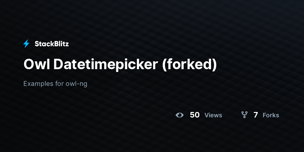 Owl Datetimepicker (forked) - StackBlitz