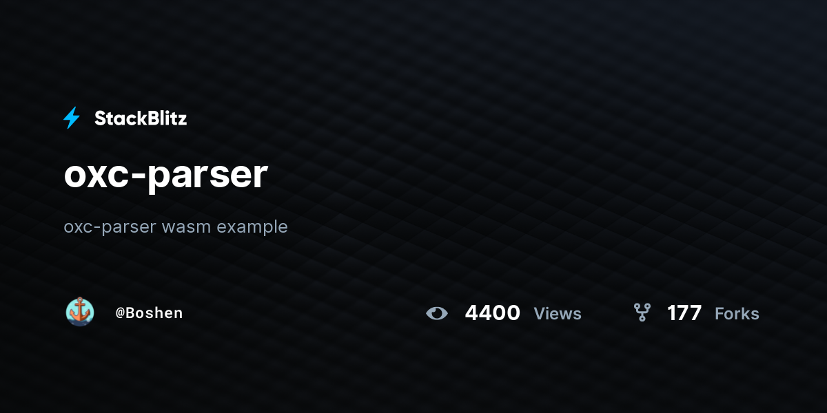 oxc-parser - StackBlitz