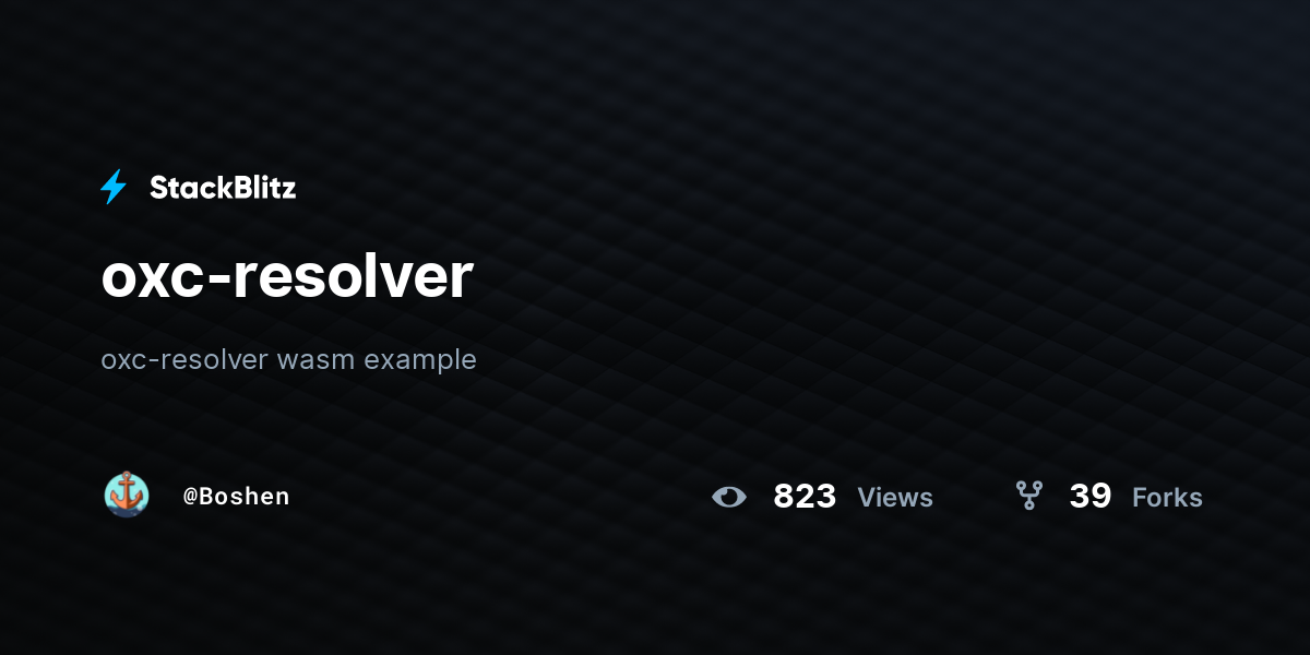 oxc-resolver - StackBlitz