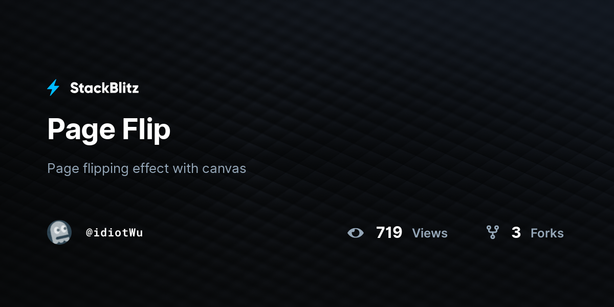 Page Flip - StackBlitz