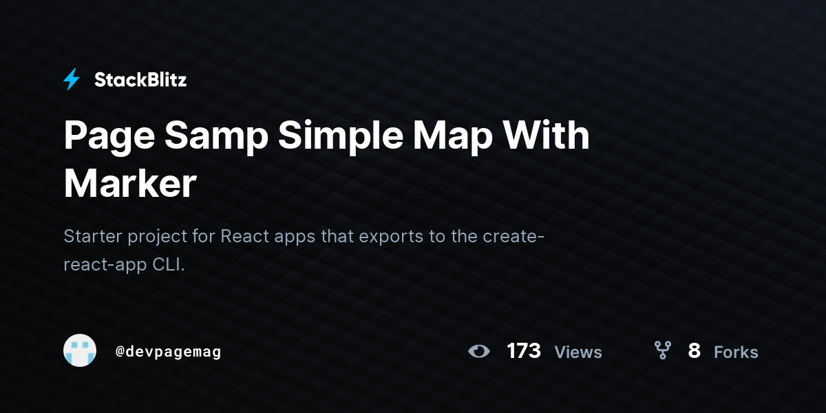 Page Samp Simple Map With Marker - StackBlitz