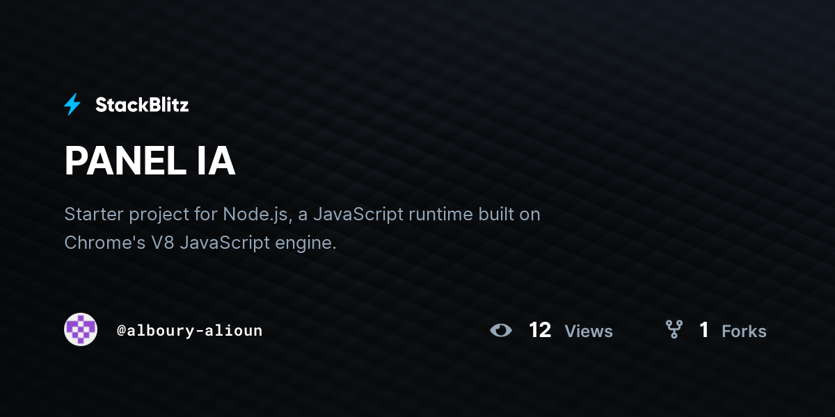 PANEL IA - StackBlitz