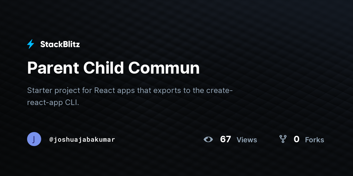 Parent Child Commun - StackBlitz