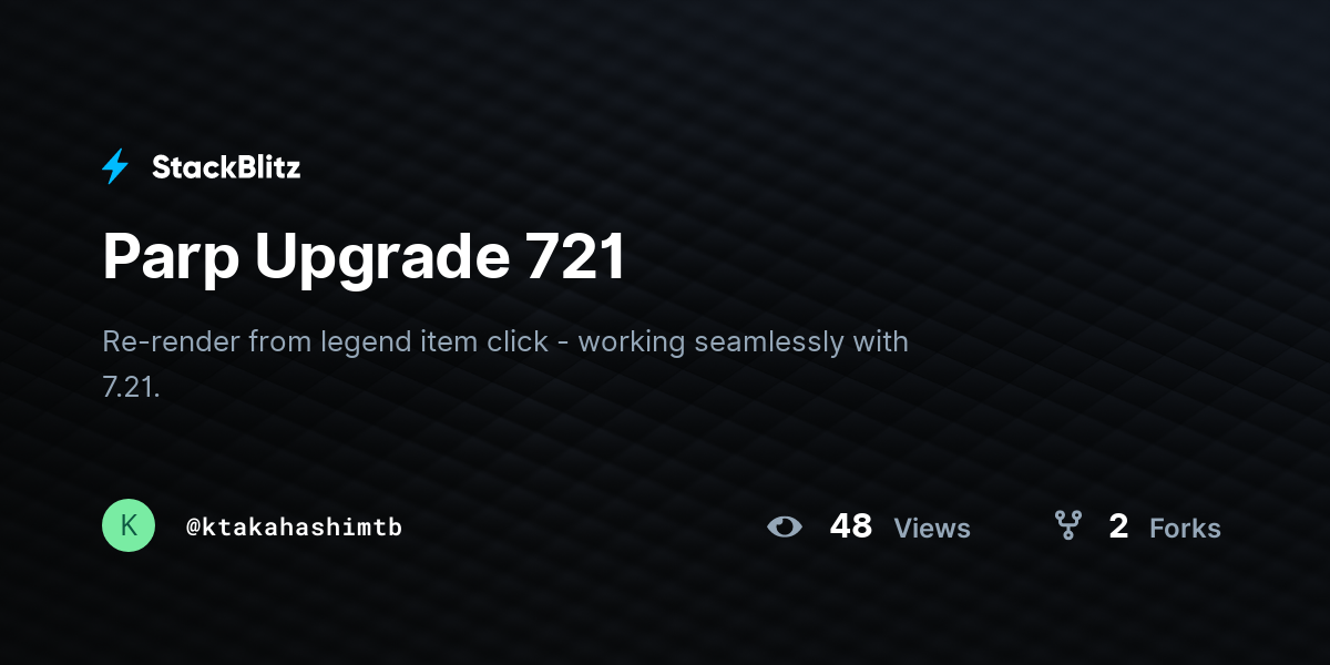 Parp Upgrade 721 - StackBlitz