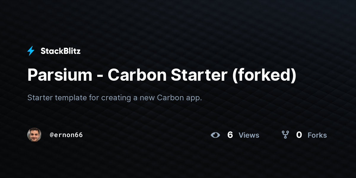 Parsium - Carbon Starter (forked) - StackBlitz
