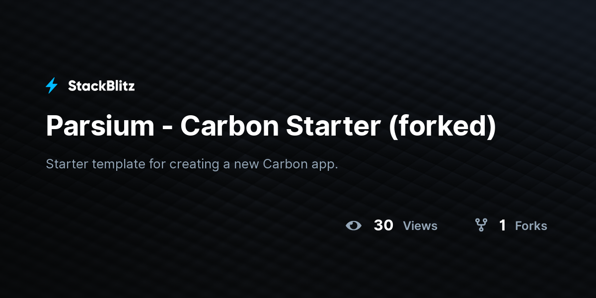 Parsium - Carbon Starter (forked) - StackBlitz
