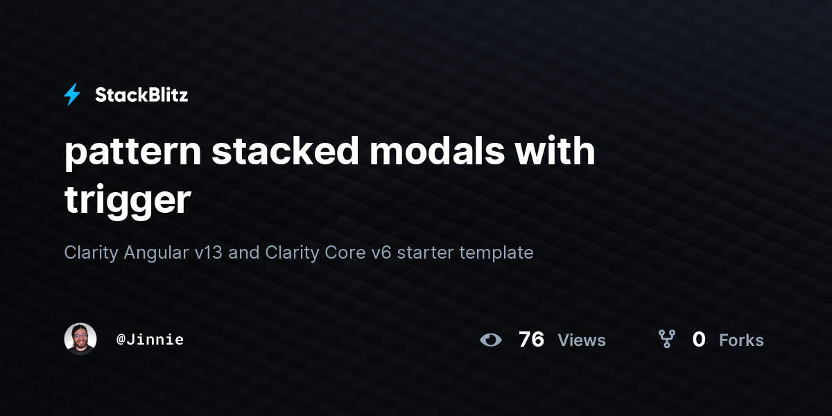 pattern stacked modals with trigger - StackBlitz