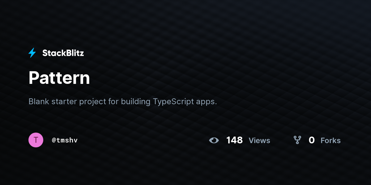 Pattern - StackBlitz