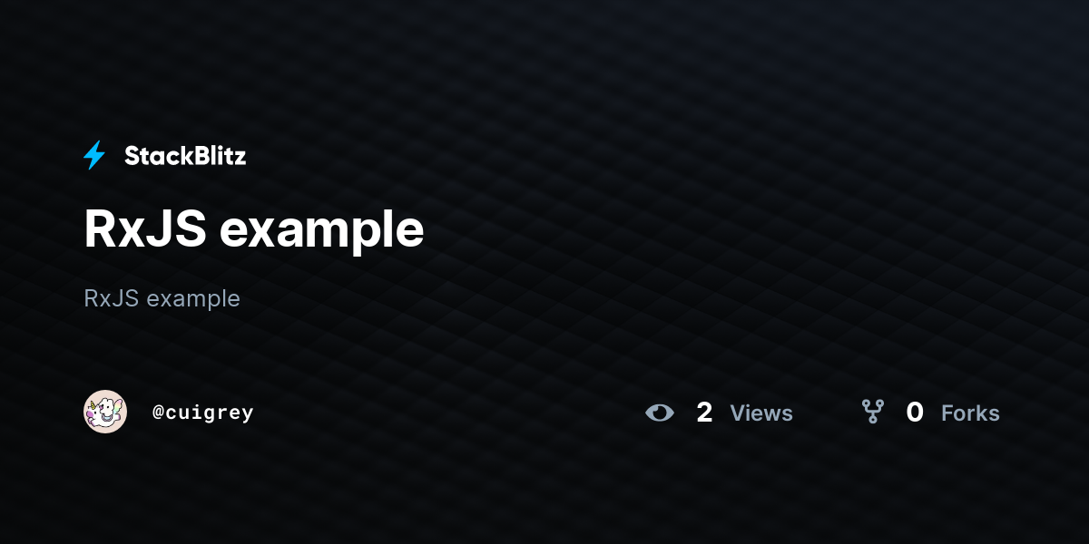 RxJS example - StackBlitz