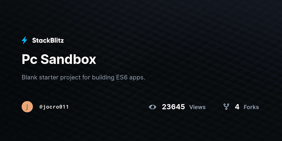 Pc Sandbox - StackBlitz