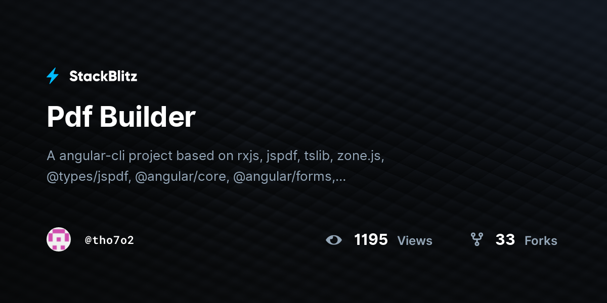 Pdf Builder - StackBlitz