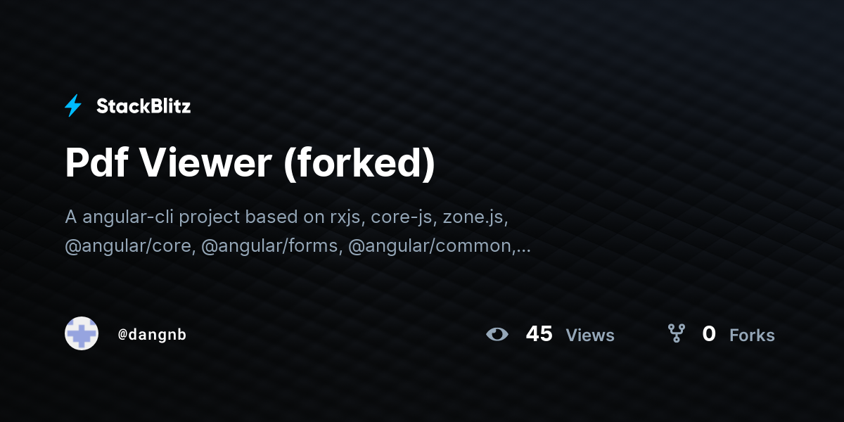 Pdf Viewer Forked Stackblitz