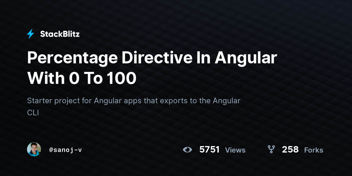 Percentage Directive In Angular With 0 To 100 - StackBlitz