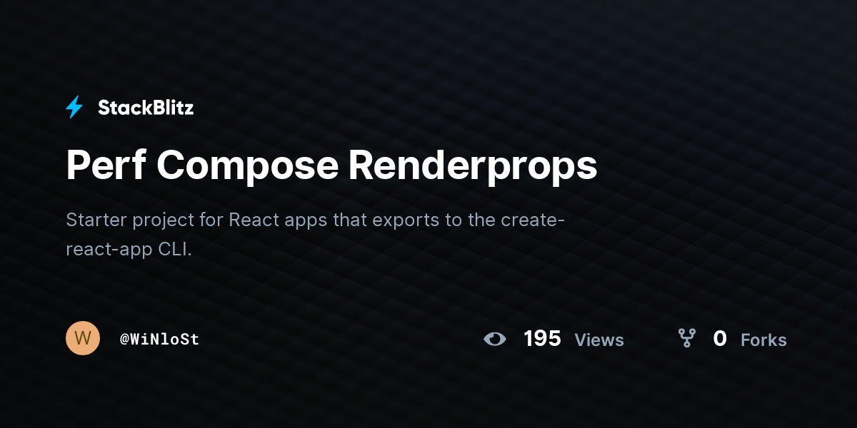 Perf Compose Renderprops - StackBlitz