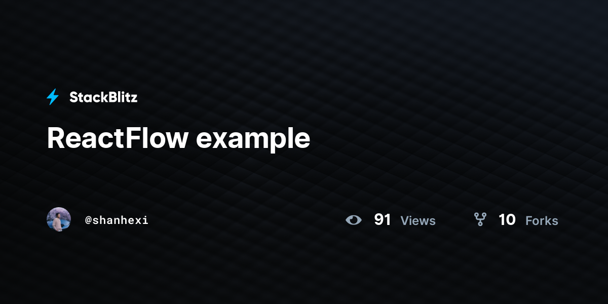 ReactFlow example - StackBlitz