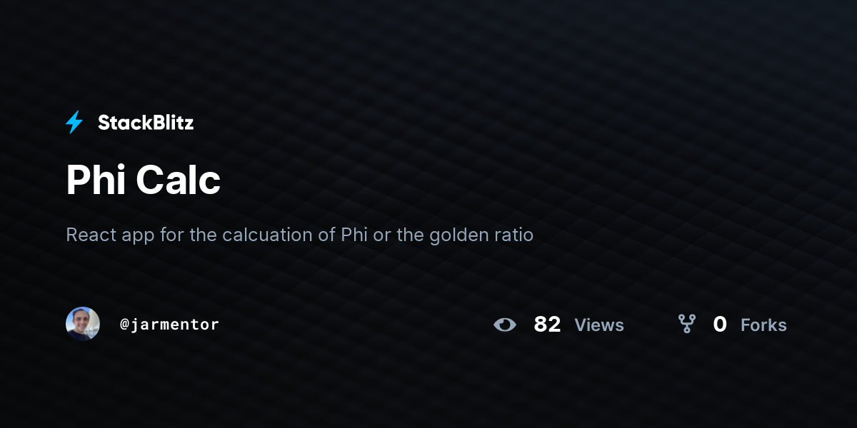 Phi Calc - StackBlitz
