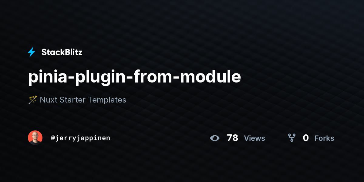 pinia-plugin-from-module - StackBlitz pinia-plugin-from-module - StackBlitz