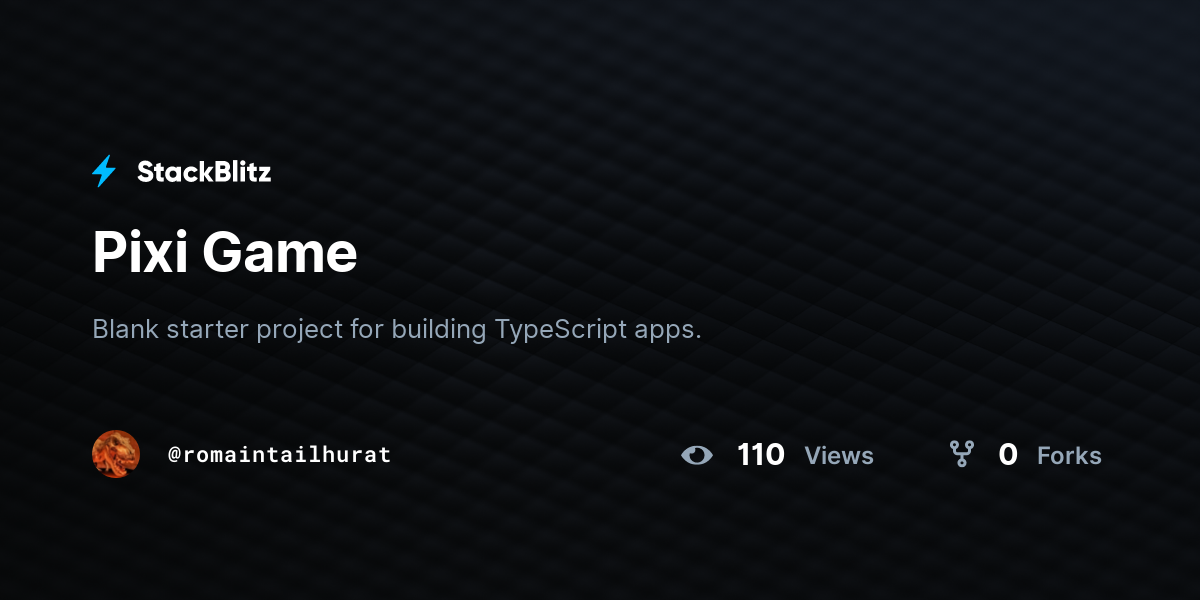 Pixi Game - StackBlitz