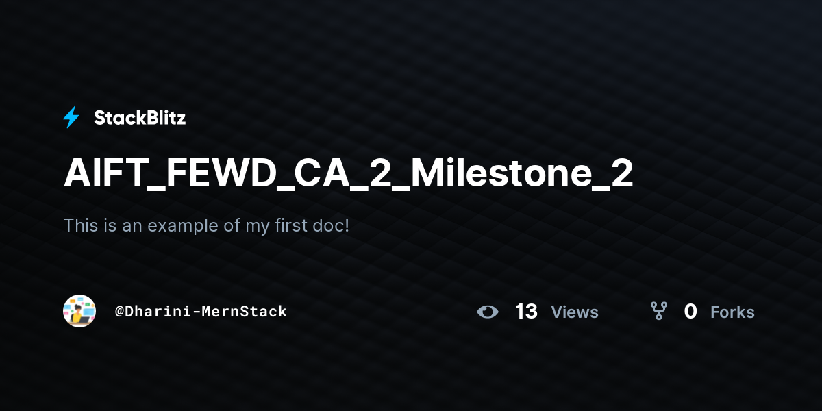 AIFT_FEWD_CA_2_Milestone_2 - StackBlitz