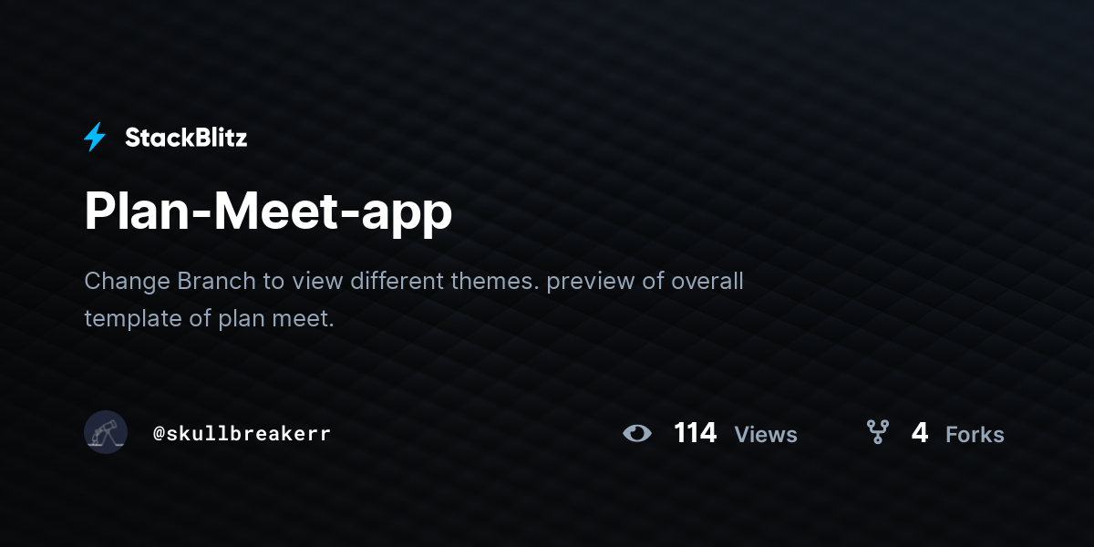 Plan-Meet-app - StackBlitz