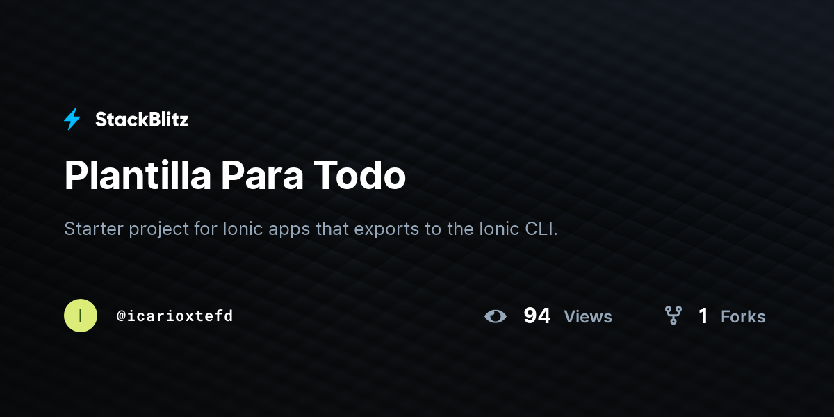 Plantilla Para Todo - StackBlitz