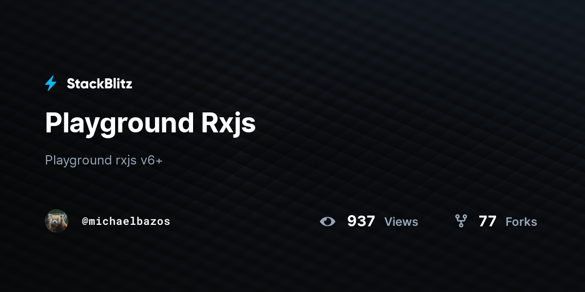 Playground Rxjs - StackBlitz