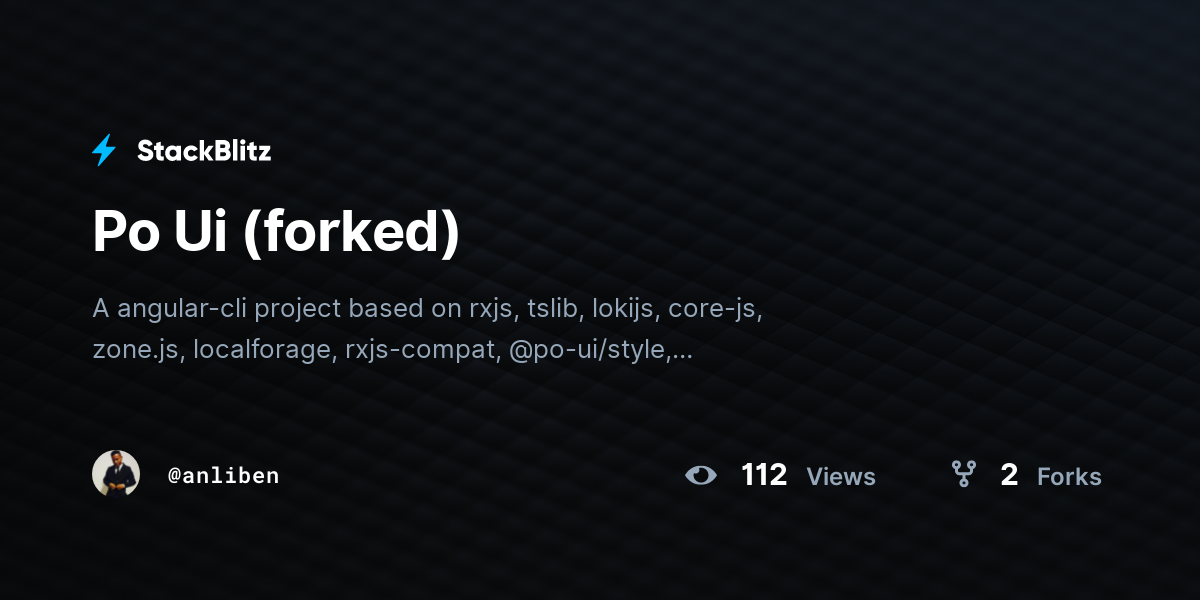 Po Ui (forked) - StackBlitz