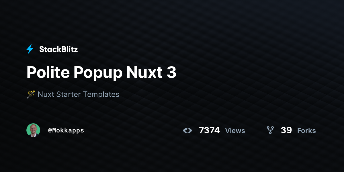 Polite Popup Nuxt 3 - StackBlitz