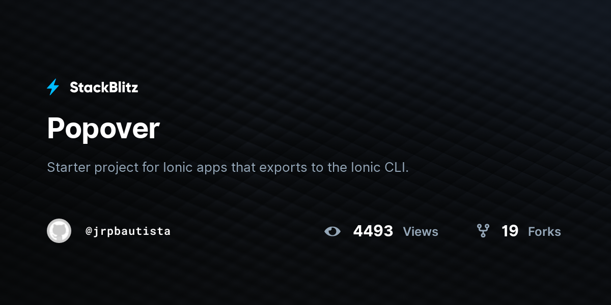 Popover - StackBlitz