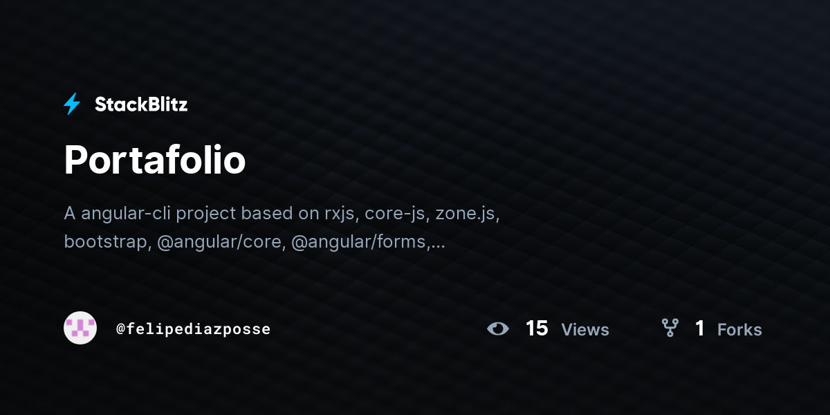 Portafolio - StackBlitz