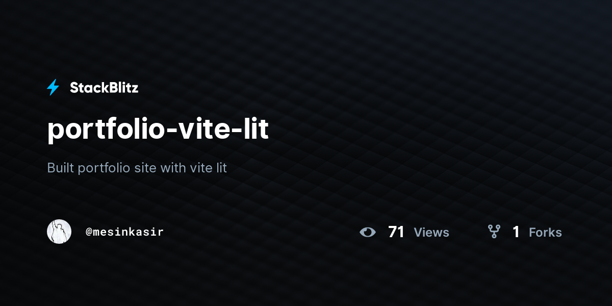 portfolio-vite-lit - StackBlitz