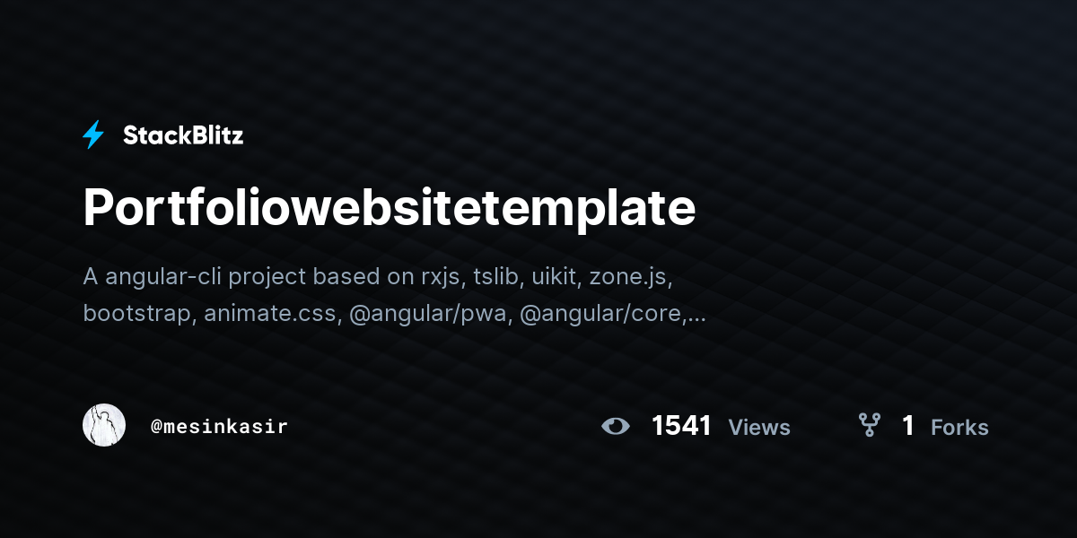 Portfoliowebsitetemplate - StackBlitz