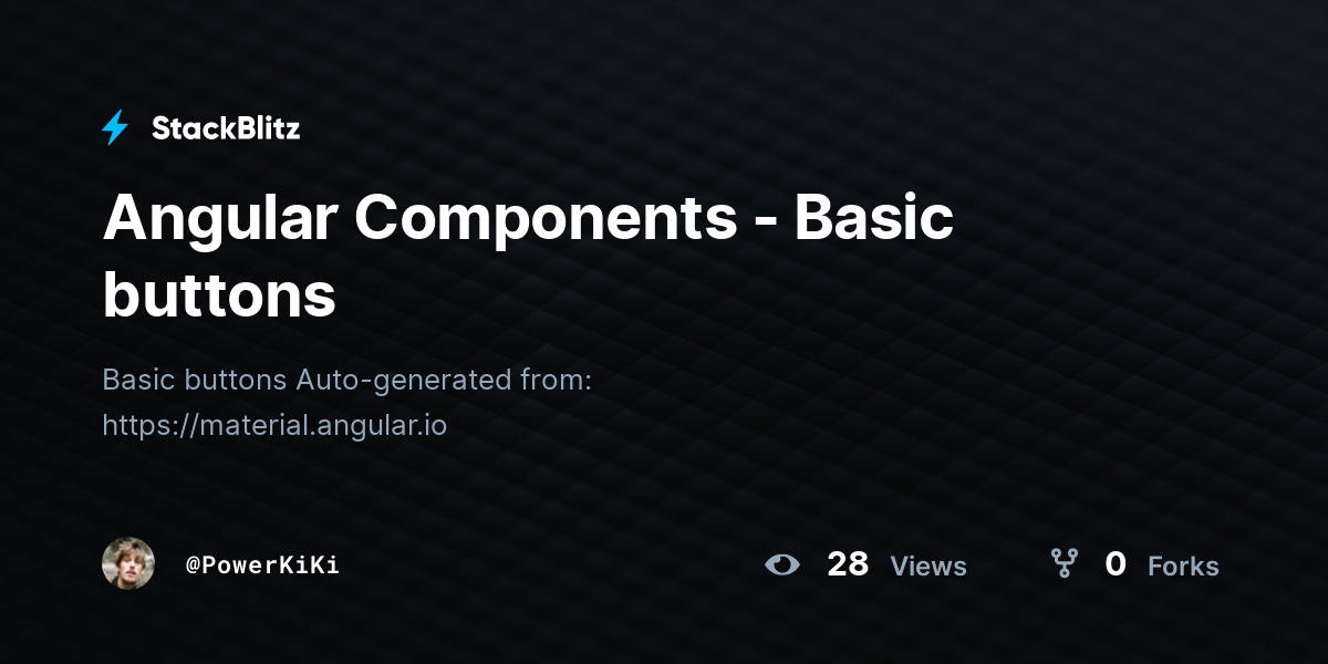 Angular Components - Basic buttons - StackBlitz