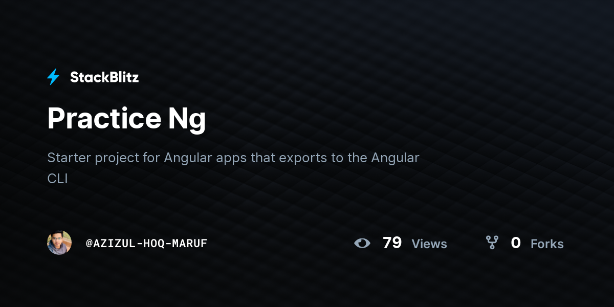 Practice Ng - StackBlitz