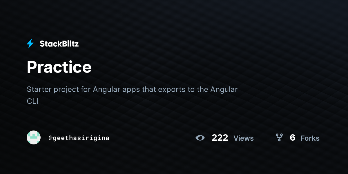 Practice - StackBlitz